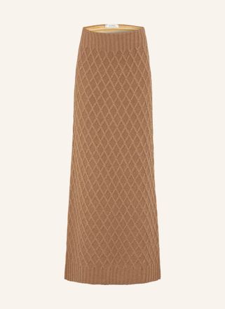 Max Mara Strickrock Aus Kamelhaar braun