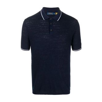 Polo Ralph Lauren Kurz&auml;rmeliges Poloshirt - - Tops - Herren - Blau - XL