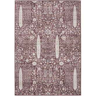 benuta Basic Waschbarer Teppich George - Bordeaux 120x170 cm - Kunstfaser - Rechteckig & im Style: Vintage, Elegant, Retro - Pflegeleicht für Wohnzimmer