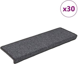 vidaXL Stufenmatten 30 Stk. 65x21x4 cm Dunkelgrau Rechteckiger Rand vidaXL