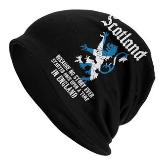 Generic Bonnet Chasse Histoire Écossaise - Lion Rampant - Écosse Douillet Beanie Tricoté Stretchy Skull Casquette pour Ski Femme