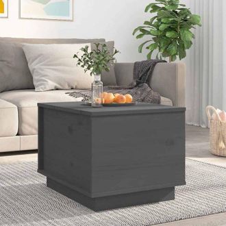 vidaXL Couchtisch Grau 40x50x35 cm Massivholz Kiefer Vidaxl