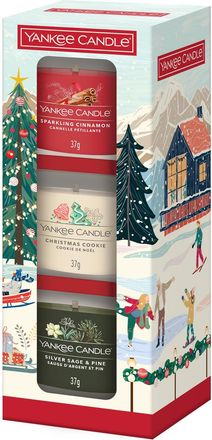 Yankee Candle Company Geschenkset Weihnachten 2025 - Inhalt: 3 Mini Votiv Kerzen