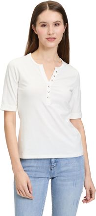 Betty Barclay Damen Basic Shirt mit Knöpfen 44, Rohweiß
