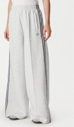 adidas Jogginghose Spacer HY8044 Hellgrau Wide Leg