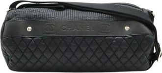 Chanel Sac bandouli&egrave;re Coco Mark Pre-owned en nylon - Femme - Pre-owned - Noir - Taille: ONE Size