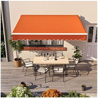 Generic Terrassenmarkise Versenkbares Sonnenschutzdach, Markisenstoff (nur Stoff), Ersatzsegel aus wasserfestem Polyester für Sonnenschutzdächer für Gartenter