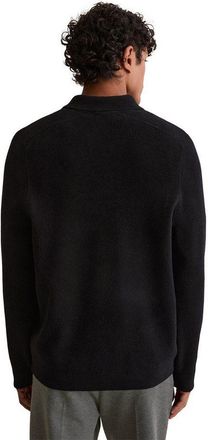 Marc O'Polo Denim Polokragenpullover relaxed fit mit Flachstrickkragen und Knopfleiste