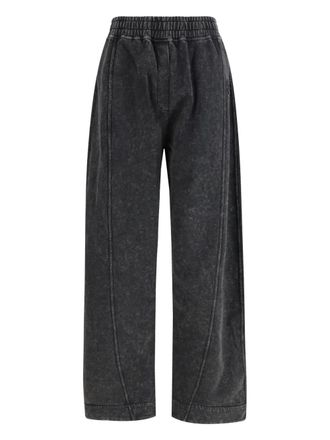 Ganni pantalon de jogging brod&eacute; Isoli - Gris