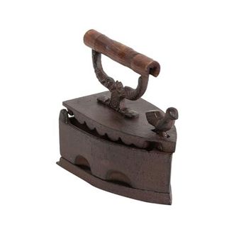 Biscottini International Fer &Eacute;lectrique &agrave; Charbon Vintage 17x10x17 cm | Fer &agrave; Repasser en Fonte | Objets et Bibelots R&eacute;tro