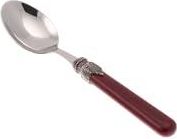 Rivadossi Sandro 1606CUT08 Tafellöffel-Set, 6 Stück - Classic-100% Made in Italy, Handwerkskunst und Design, Edelstahl 18/10, Bordeaux