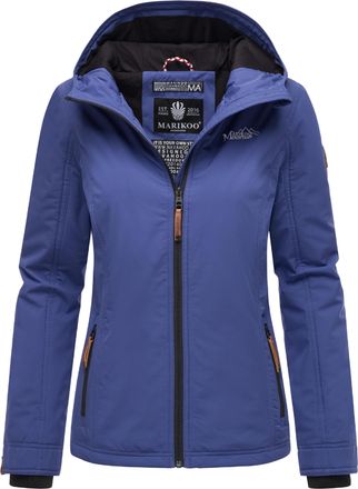 Marikoo leicht gef&uuml;tterte Damen &Uuml;bergangsjacke kurz Outdoor-Jacke mit Jersey-Innenfutter und gro&szlig;er Kapuze Brombeere Blue Violet Gr. M