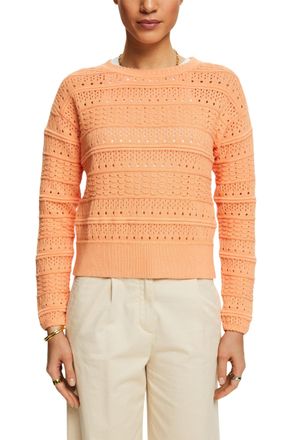 Esprit Damen 024ee1i324 Pullover, 850/Pastel Orange, Medium