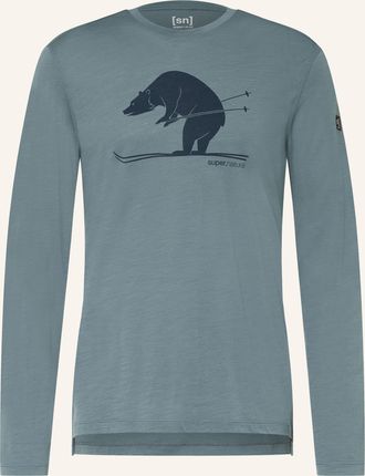 super.natural Longsleeve Karl Mit Merinowolle blau