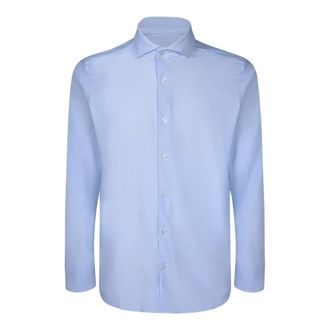 Dell'Oglio Homme, Chemises, Bleu, Taille: M Chemise Twill Bleue pour Homme