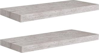 Generic Schwebendes Wandregal, 4 St&uuml;ck, MDF, Hochglanz-Wei&szlig;, Schwebendes Regal, 23/40/50/60/80/90/120 cm, Wandregal f&uuml;r Wohnzimmer/Arbeitszimmer/Bad/K&uuml;che (60