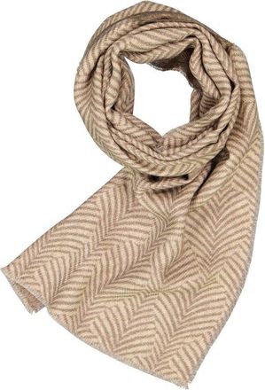 Boggi Milano Herren Schal beige Woll-Stoff gemustert