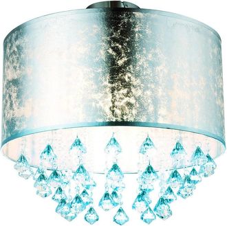 Globo Lighting Decken Leuchte dimmbar FERNBEDIENUNG Wohn Zimmer Kristall Lampe im Set inkl. RGB LED Leuchtmittel