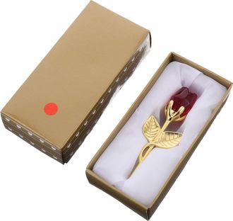 Holibanna Kristallklarer Tischschmuck mit Realistischem Design Langlebige Glasdekoration Geeignet als Valentinstags und Heimdekoration Geschenkbox