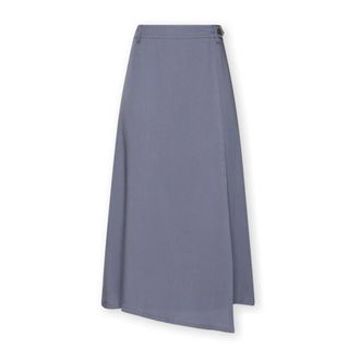 Elena Miro Asymmetrischer Midirock aus Lyocell - - Skirts - Damen - Grau - 4XL