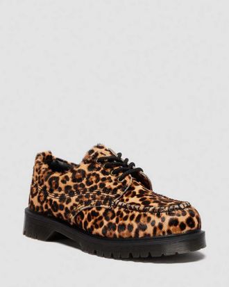 Dr. Martens Lowell enmuster Moc Toe Schuhe in Leopard, Gr&ouml;&szlig;e: 36