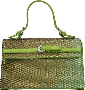 Gedebe Gedebe, Femme, Sacs, Vert, Taille: ONE Size Sophie Mini Satin Crystal