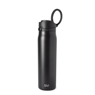 Simple Modern Mesa Loop Trinkflasche mit Strohhalm | Becherhalterfreundliche isolierte Edelstahlflasche f&uuml;r Reisen, Sport und Schule | 710ml | Midnight Black