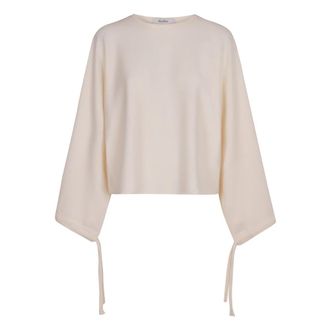 Max Mara Feinstrick Batwing Pullover - - Knitwear - Damen - Wei&szlig; - XS