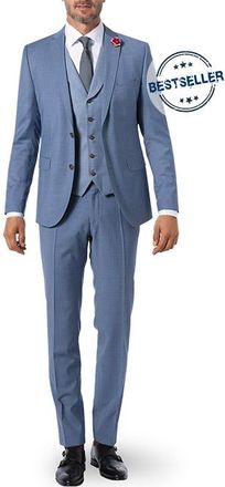 CG - Club of Gents Herren Anzug blau Schurwolle