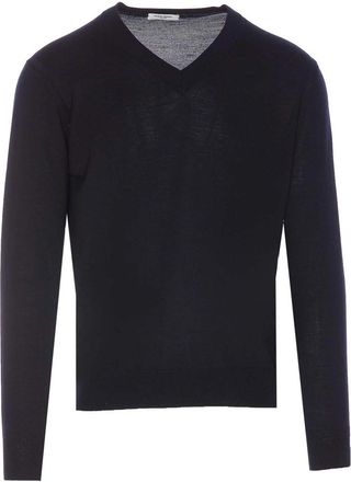 Paolo Pecora Rundhalspullover - Blau