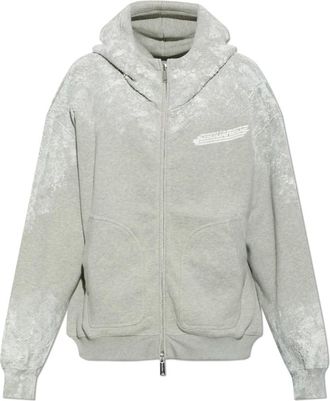 Dsquared2 SweaT-shirt &agrave; capuche en coton avec logo - Homme - Sweatshirts et sweats &agrave; capuche - Gris - Taille: XL