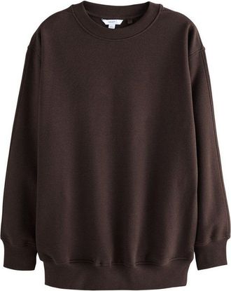 Next Longsweatshirt Angerautes Relaxed Fit Oversized-Sweatshirt (1-tlg)