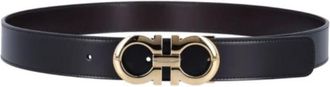 Ferragamo Homme, Accessoires, Noir, Taille: 95 CM Ceinture r&eacute;versible en cuir Gancini
