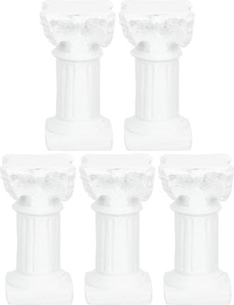 BESPORTBLE 5 St&uuml;ck Mini R&ouml;mische S&auml;ulen aus Resin Dekorative Miniatur S&auml;ulenstatue Kompakt und Stabil Vielseitige Deko f&uuml;r Wohnzimmer Hochzeit und Mikro landscha