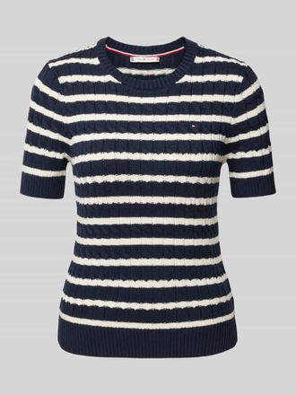 Tommy Hilfiger Regular Fit Strickpullover aus reiner Baumwolle
