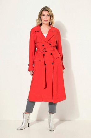 Miamoda Sommerjacke Trenchcoat Classic Fit Jeansoptik