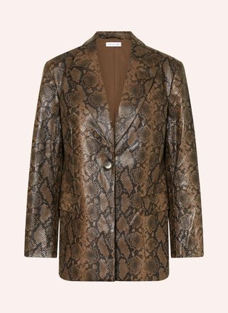 Mrs & Hugs Mrs & Hugs Blazer In Lederoptik braun