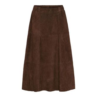 Notyz Midi-Wildlederrock - - Skirts - Damen - Braun - M