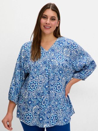 Sheego Klassische Bluse Tunika 3/4-Arm
