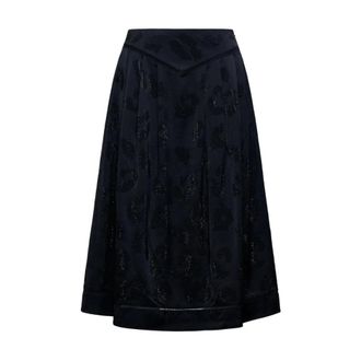 Silvian Heach Midi-Rock mit Stickereien - - Skirts - Damen - Schwarzk - XS