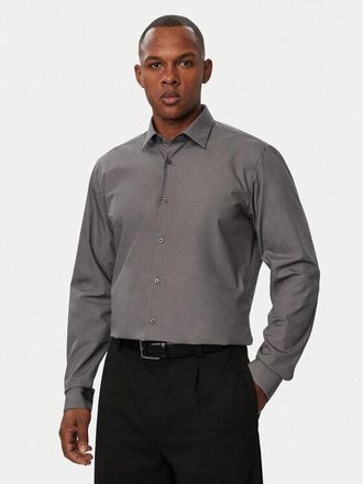 HUGO BOSS Hemd Valerio 50519812 Dunkelbeige Modern Fit