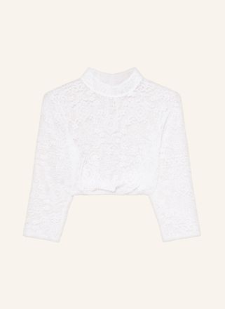 Hammerschmid Hammerschmid Dirndlbluse Babsi Aus Spitze Mit 3/4-Arm weiss