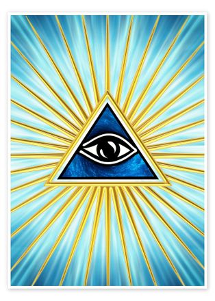 Posterlounge Allsehendes Auge Gottes, Symbol f&uuml;r Allwissenheit Poster von Lava Lova 13 x 18 cm Wandbilder Wanddeko