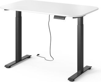 Vicco h&ouml;henverstellbarer elektrischer Schreibtisch Elevate, Schwarz/Wei&szlig;, 120 x 70 cm, 2 Motoren, 100 kg Tragkraft