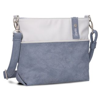 zwei Damen Umh&auml;ngetasche JANA J8 Crossbody Bag 3 Liter Bicolor Handtasche im Canvas-Stil, weiches Kunstleder, ideal f&uuml;r den Alltag, inkl. 2 abnehmbare Schu