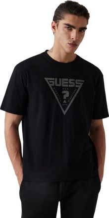 Guess Herren Eco Azha Crew Neck Over T-Shirt, Schwarz (Jet Black), XX-Large