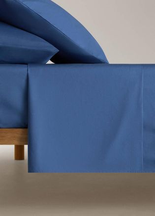 Mango Drap-housse percale de coton 200 fils lit 200 cm bleu indigo - Home - Lit 200 cm - MANGO HOME