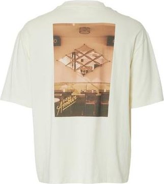 Selected T-shirt col rond imprim&eacute; en coton