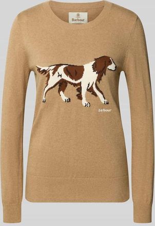 Barbour Pullover aus reiner Wolle mit Hundemotiv