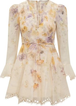 Zimmermann Femme, Robes, Multicolore, Taille: 40 FR Robe Courte en Soie